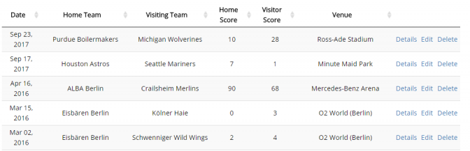 Index - The Sports Logbook